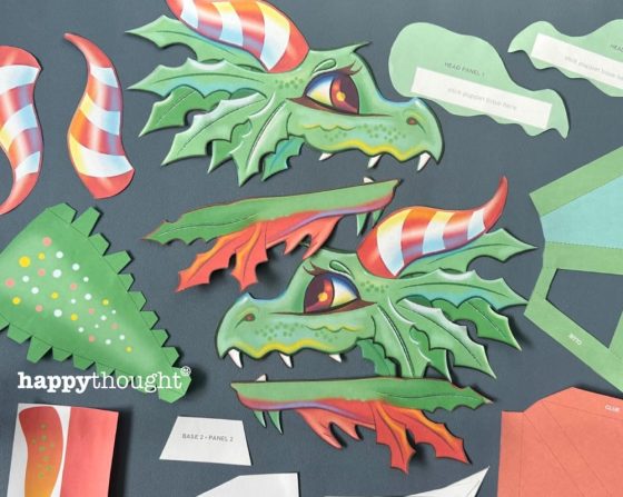 Christmas Dragon Puppet craft: Fun + Easy Classroom Craft Ideas