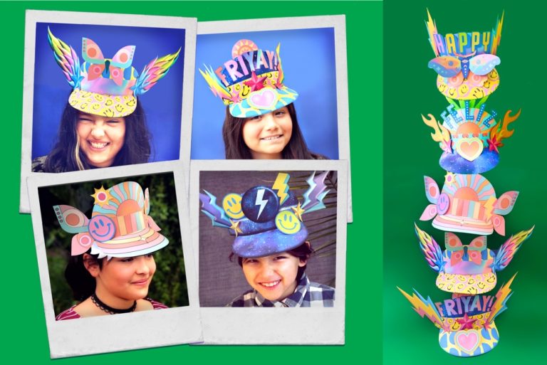Happy party hat template. Be crafty DIY paper hat • Happythought