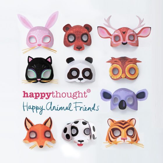 Printable animal masks. DIY costumes 🦊 Happythought