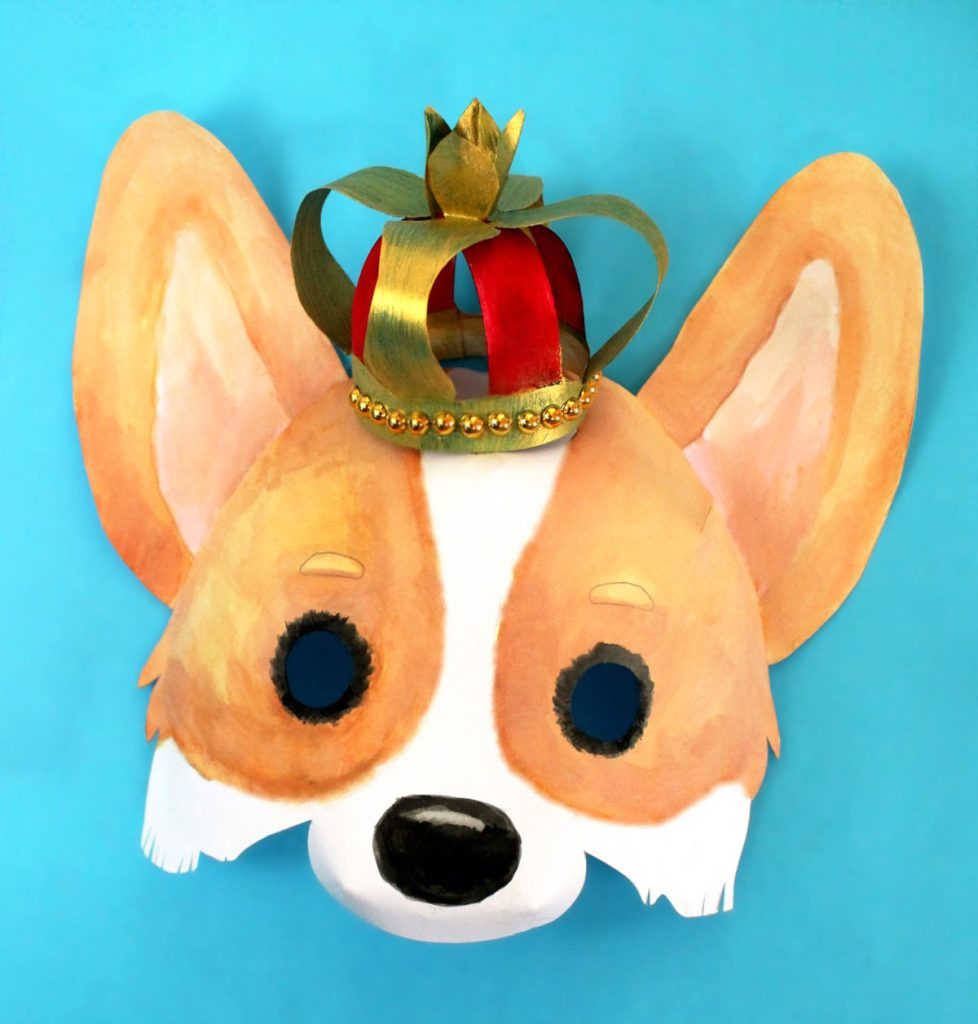 Corgi mask template. Be a Corgi today • Happythought
