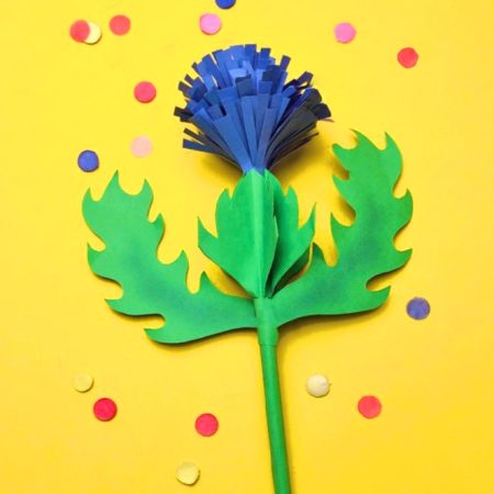 Paper thistle template: Ideal for Burns Night or for dressing up a wee bit!