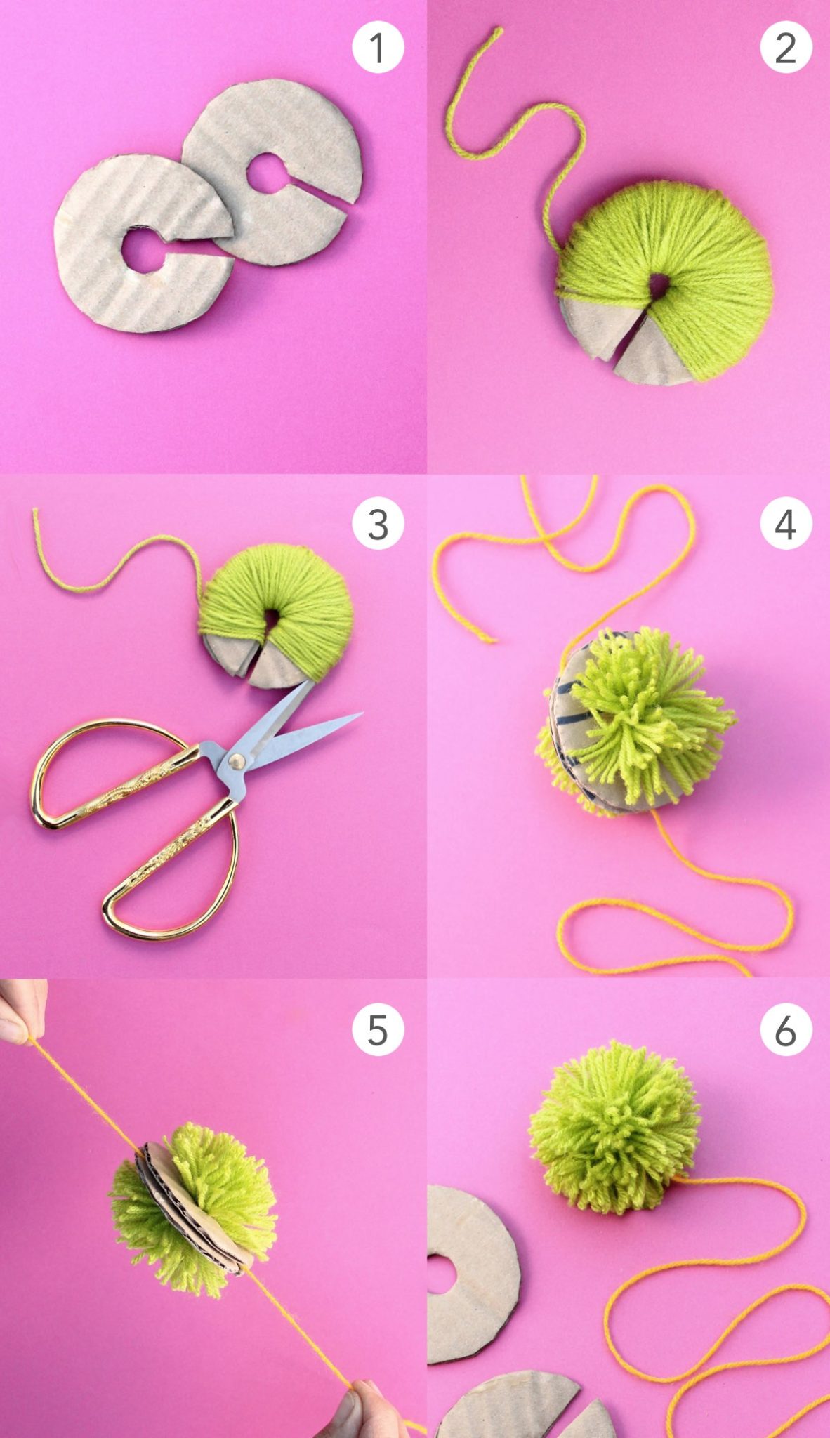 How to make a pom-pom for art activities, decorations and crafts ...