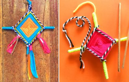 How to make Ojo de Dios. Get crafty • Happythought