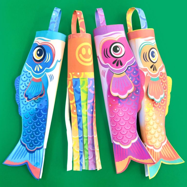 DIY Koinobori fish decoration: Home decorations • Happythought