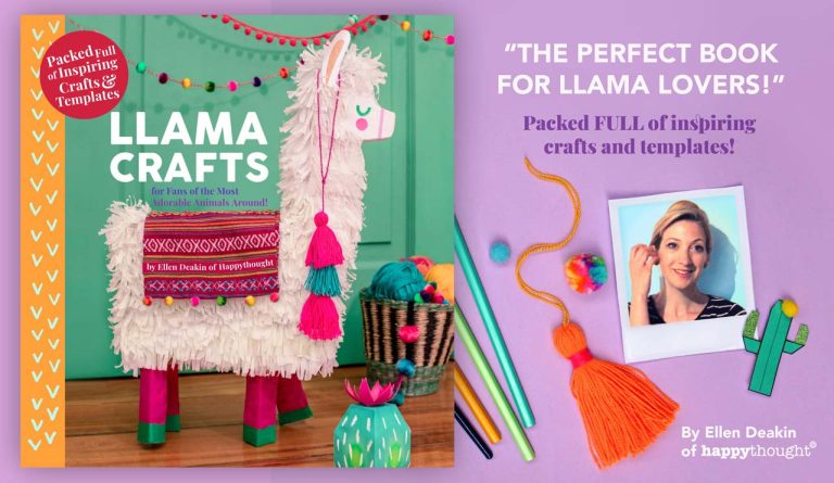 Llama mask template + tutorial. Be a llama today • Happythought