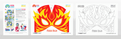 Printable lucha libre masks. Homemade costumes • Happythought