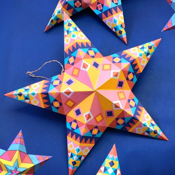 DIY paper star templates. DIY decorations today • Happythought