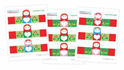 Russian Doll printable paper craft party pack • Happythought
