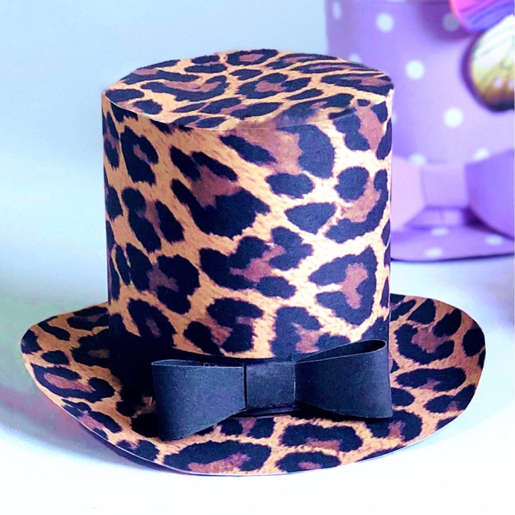 Leopard Mini Top Hat. Printable craft templates • Happythought