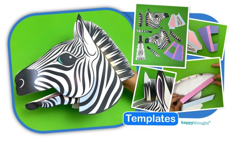 Zebra Puppet Template 🦓for some Fun Wild Imaginative Playtime