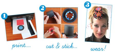 8 Mini Top Hat set templates. Wear a DIY hat today • Happythought