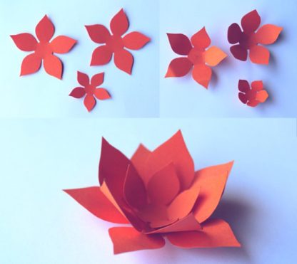 Paper flowers template, feathers and leaves. Be crafty • Happythought