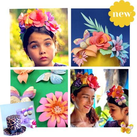 DIY paper Flower Crown craft kit. Get crafty today • Happythought