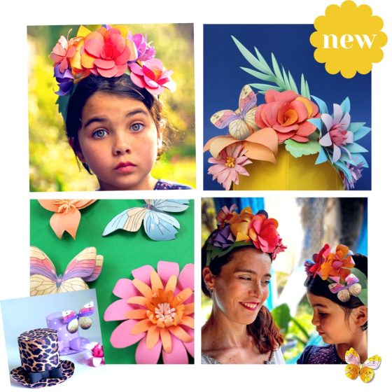 DIY paper Flower Crown craft kit. Get crafty today • Happythought