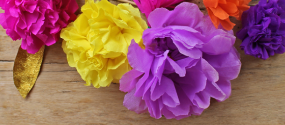 Mexican paper flowers video tutorial. Get crafty • Happythought
