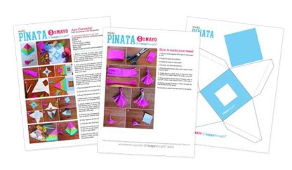 DIY mini piñata templates. Be creative today • Happythought