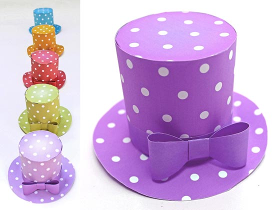 Polka Dot Mini Top Hat Idea 5 DIY Printable No sew Templates To Download 
