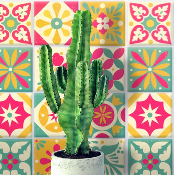 Printable Talavera tiles - vibrant decor sheets • Happythought