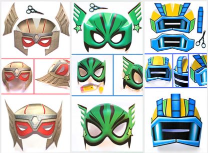 Printable superhero masks template. DIY Costume • Happythought