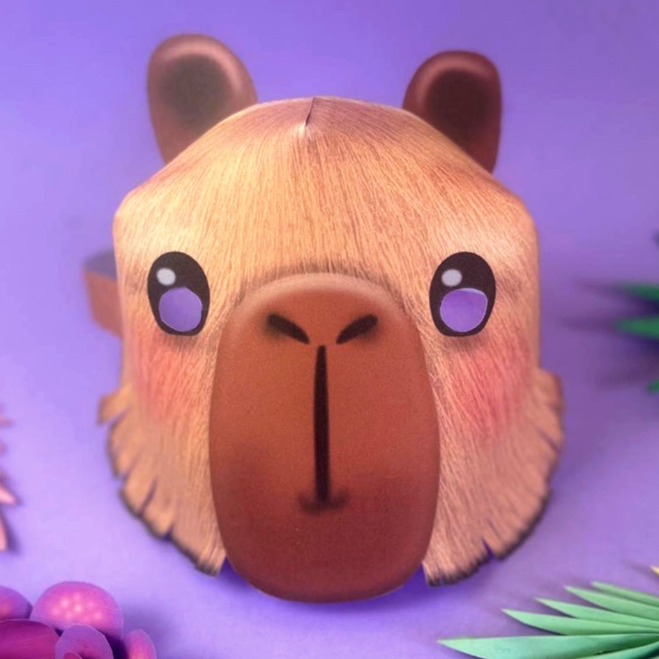 Fox mask template video. Be a fox today • Happythought