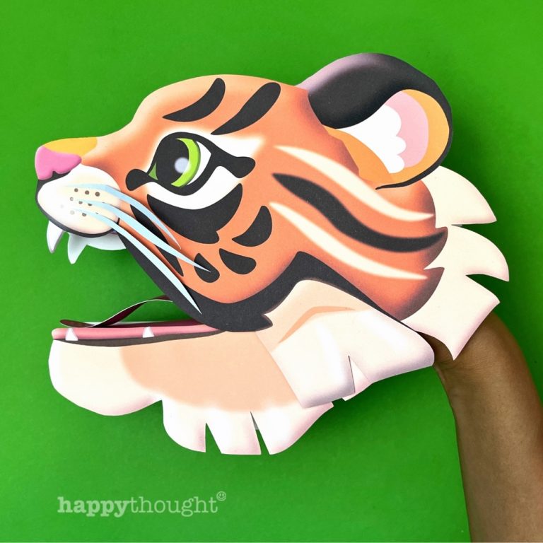DIY Tiger puppet template. 🐯Ready to roar like a Tiger today?